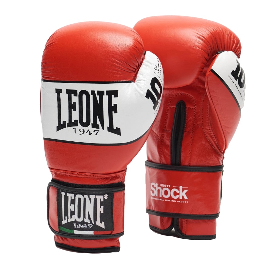 Leone boxing kick Boxing Gloves Shock - Red - MMATeam.gr